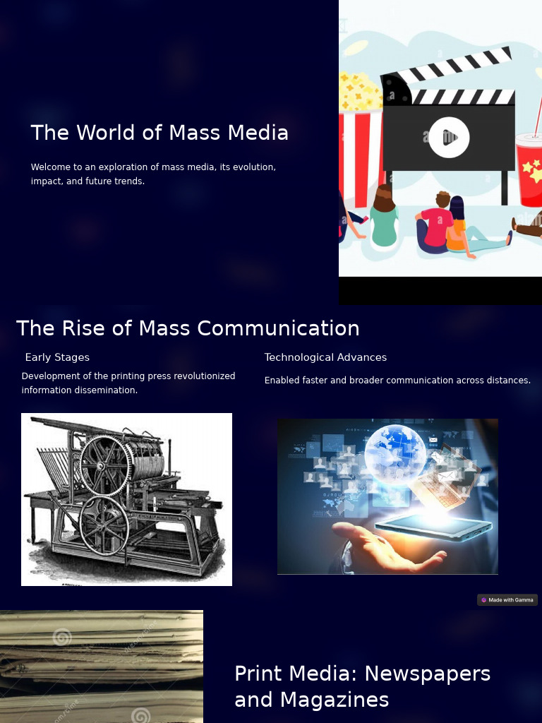 Evolution and Impact of Mass Media | PDF