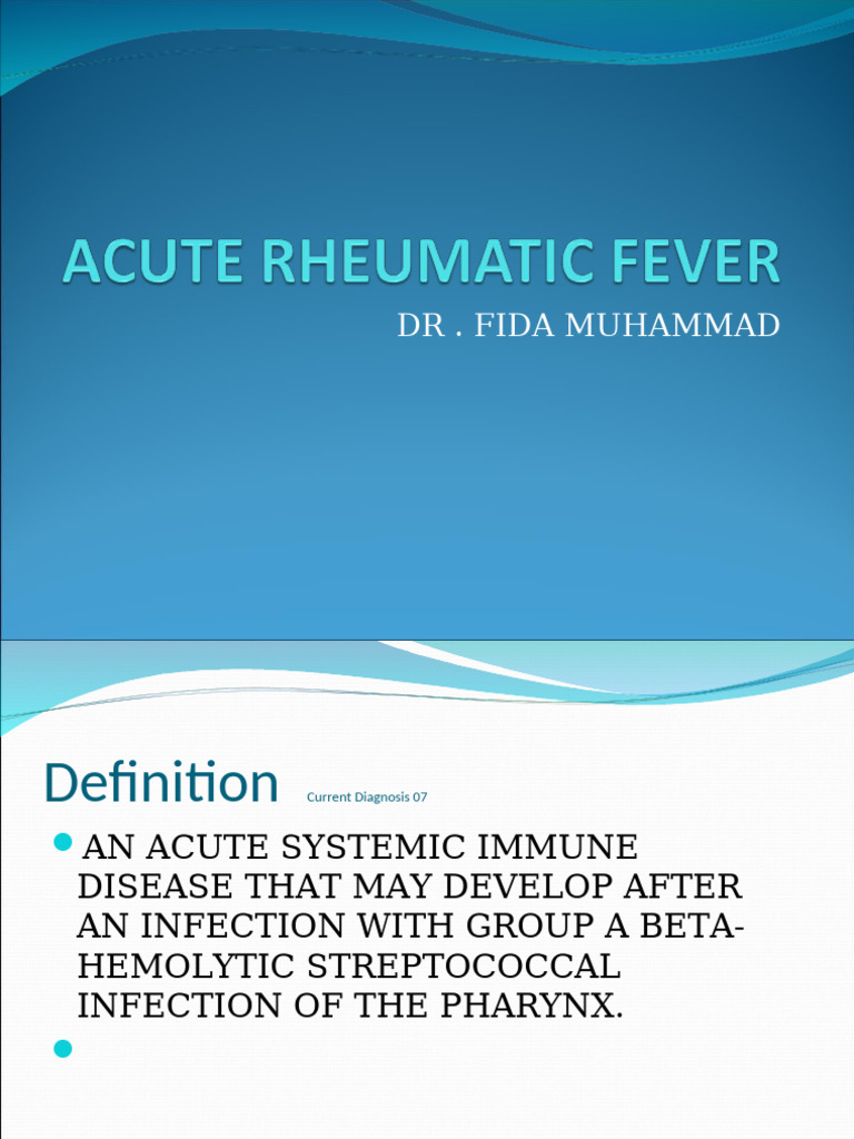 Acute Rheumatic Fever | PDF | Medical Specialties | Diseases And Disorders