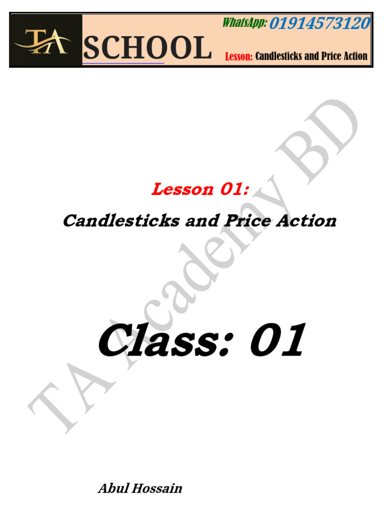 TA Lesson 1-4 | PDF | Candle | Financial Markets