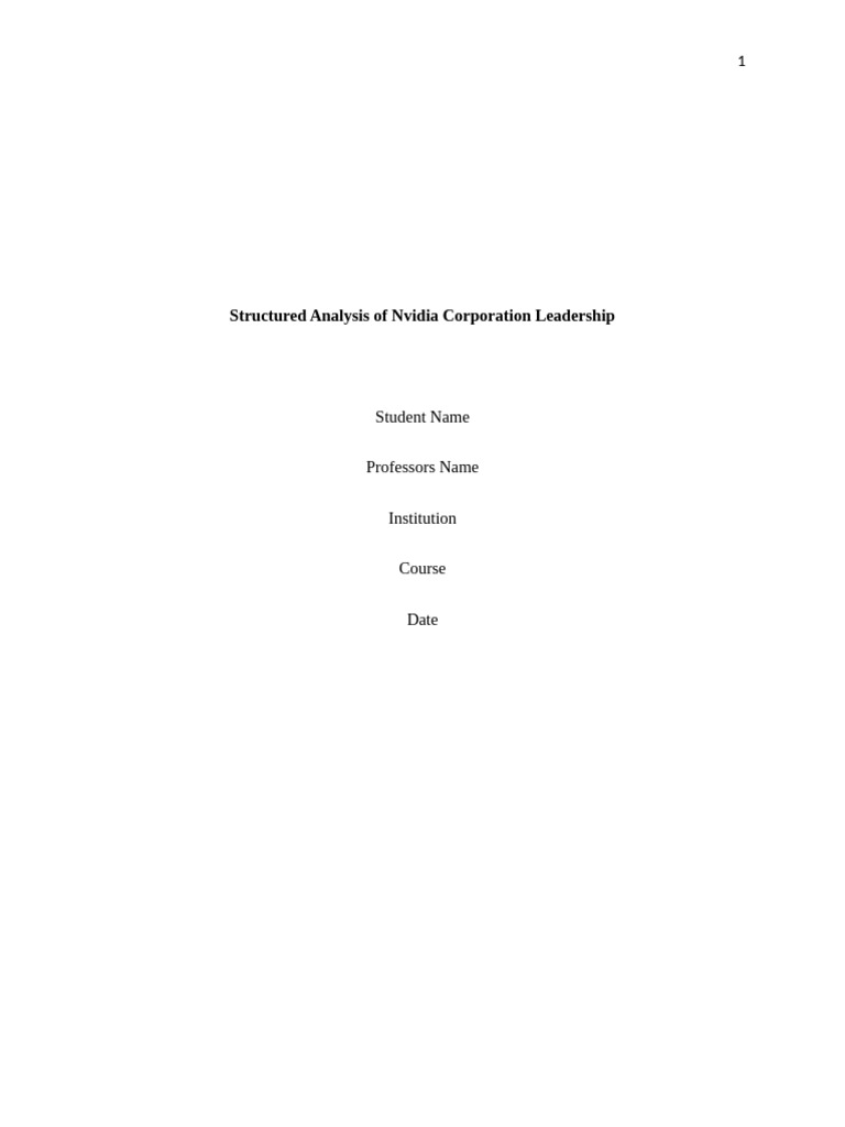 Nvidia Leadership (AutoRecovered) | PDF | Leadership | Artificial ...