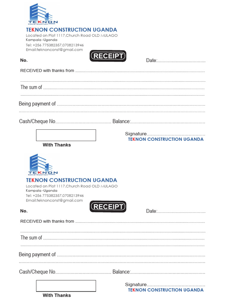 Teknon Constructireciept Andrewe | PDF | Financial Services | Money