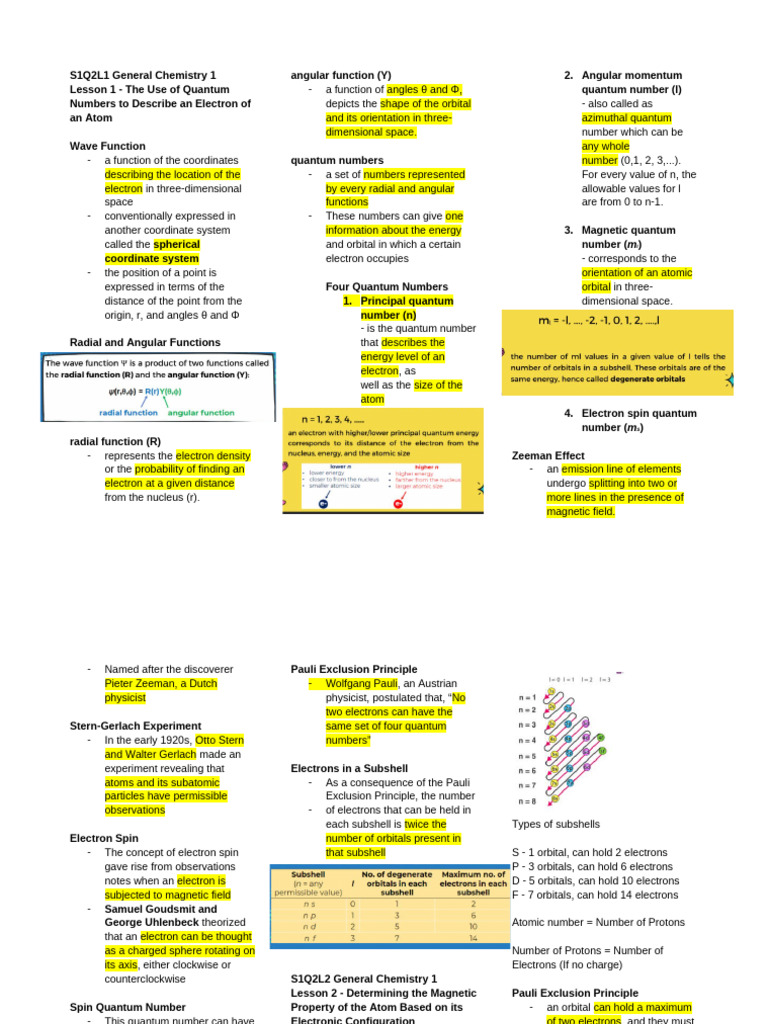 Quantum Numbers and Electron Configurations | PDF | Chemical Polarity ...