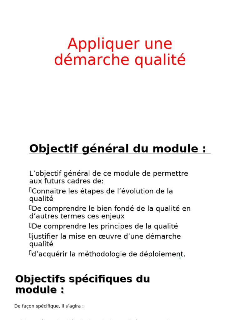 Appliquer une démarche qualité efficace | PDF | Management de la ...