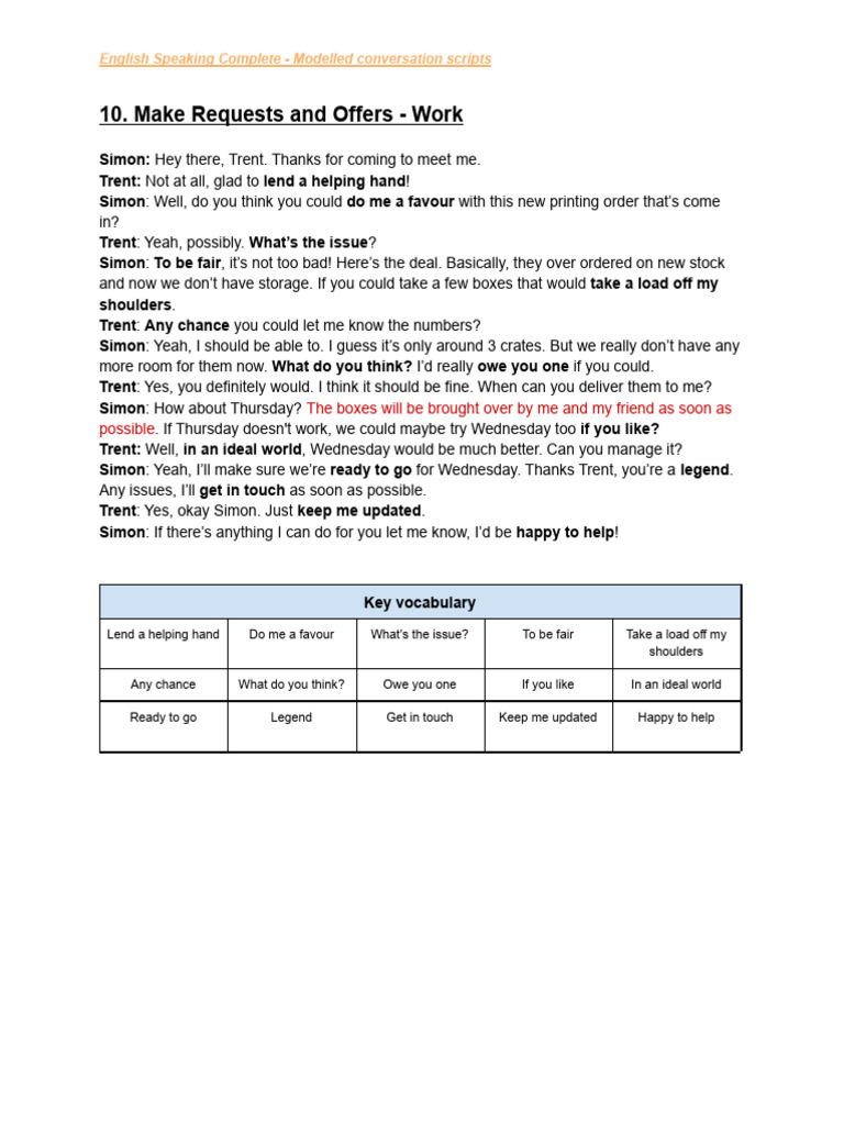 120 Modelled-Conversation-Script-10 | PDF