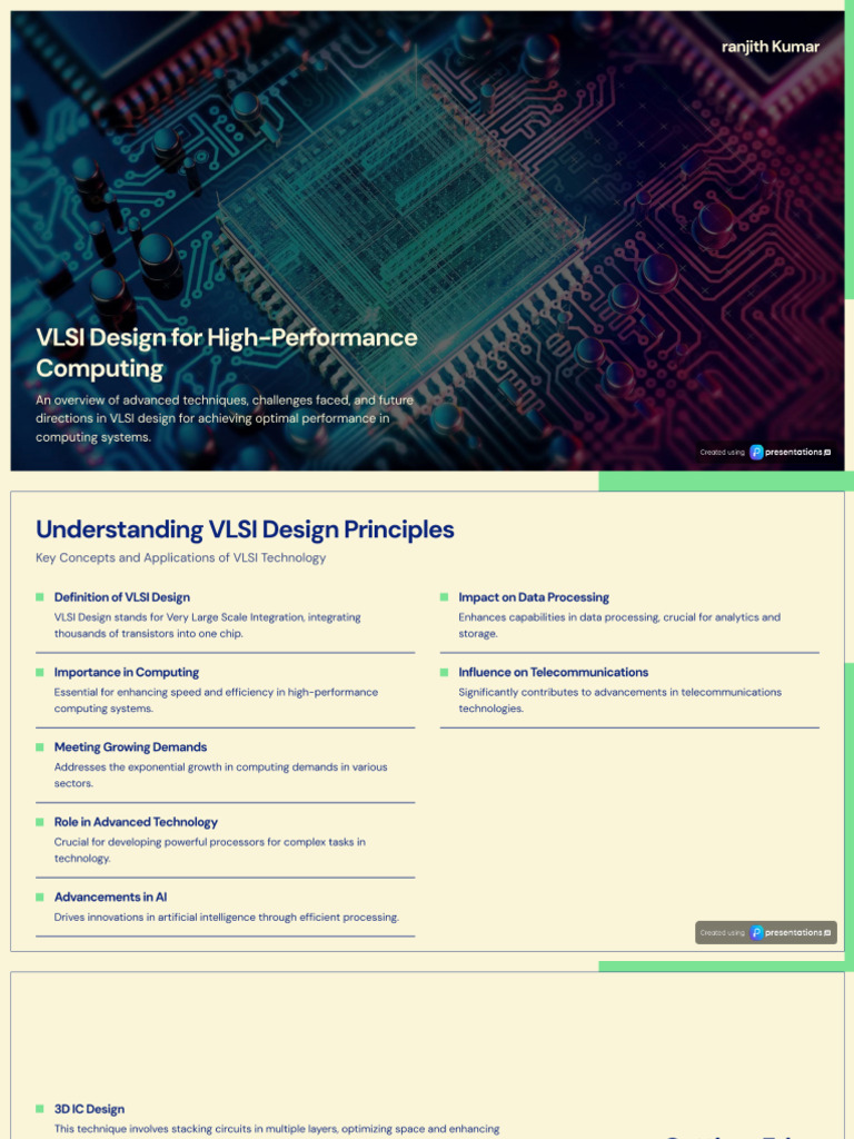 VLSI Design Techniques for Enhancing High-Performance Computing | PDF