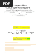 PPM Calculation | PDF | Molar Concentration | Parts Per Notation