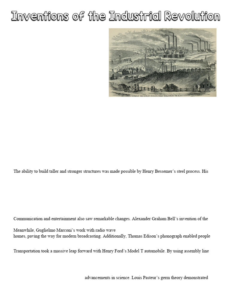 Key Inventions of the Industrial Revolution | PDF | Cotton | Industrial ...