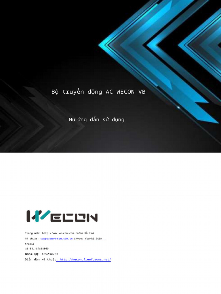 Wecon VB Ac Drive User Manual | PDF