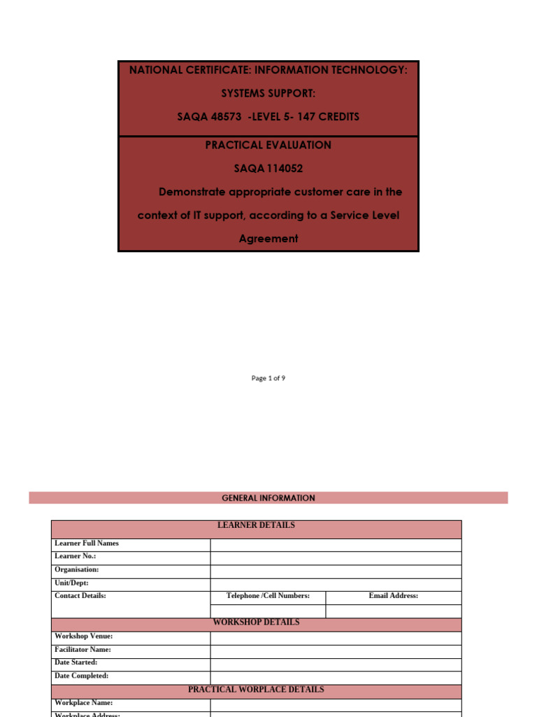 SAQA-114052 - Practical Task02 (Reviewed) | PDF
