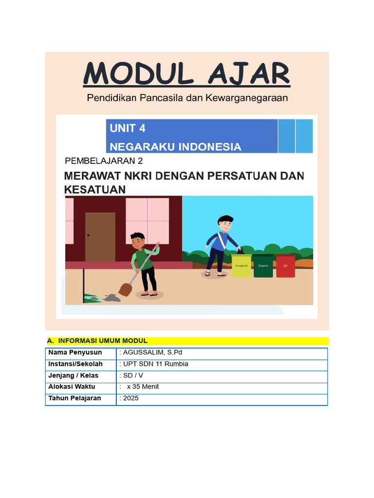 UNIT 4 PB 2 - MA PPKn Kls 5 (datadikdasmen.com) | PDF