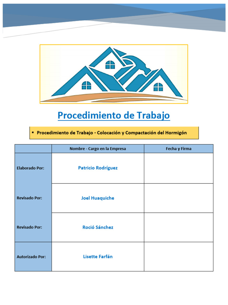 Procedimiento de Compactación de Hormigón | PDF | Hormigón | Cemento