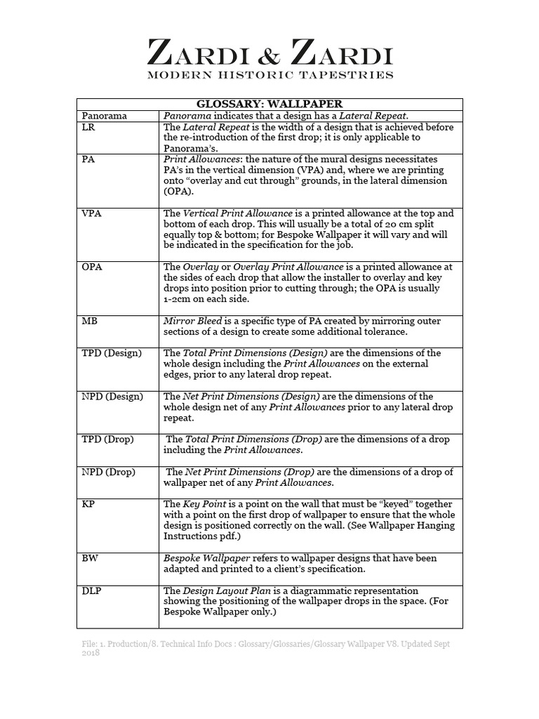 Glossary Wallpaper.V8 | PDF
