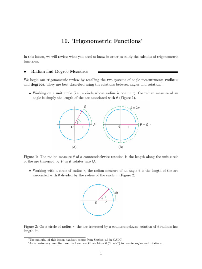 F22 Lesson-10-Notes Finished | PDF | Trigonometric Functions | Complex ...