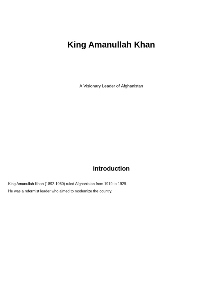 Amanullah Khan Presentation 2 | PDF