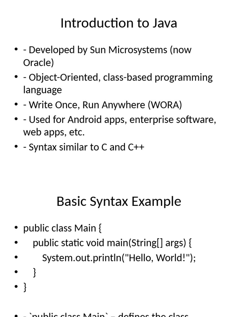 Java Intro For Students | PDF