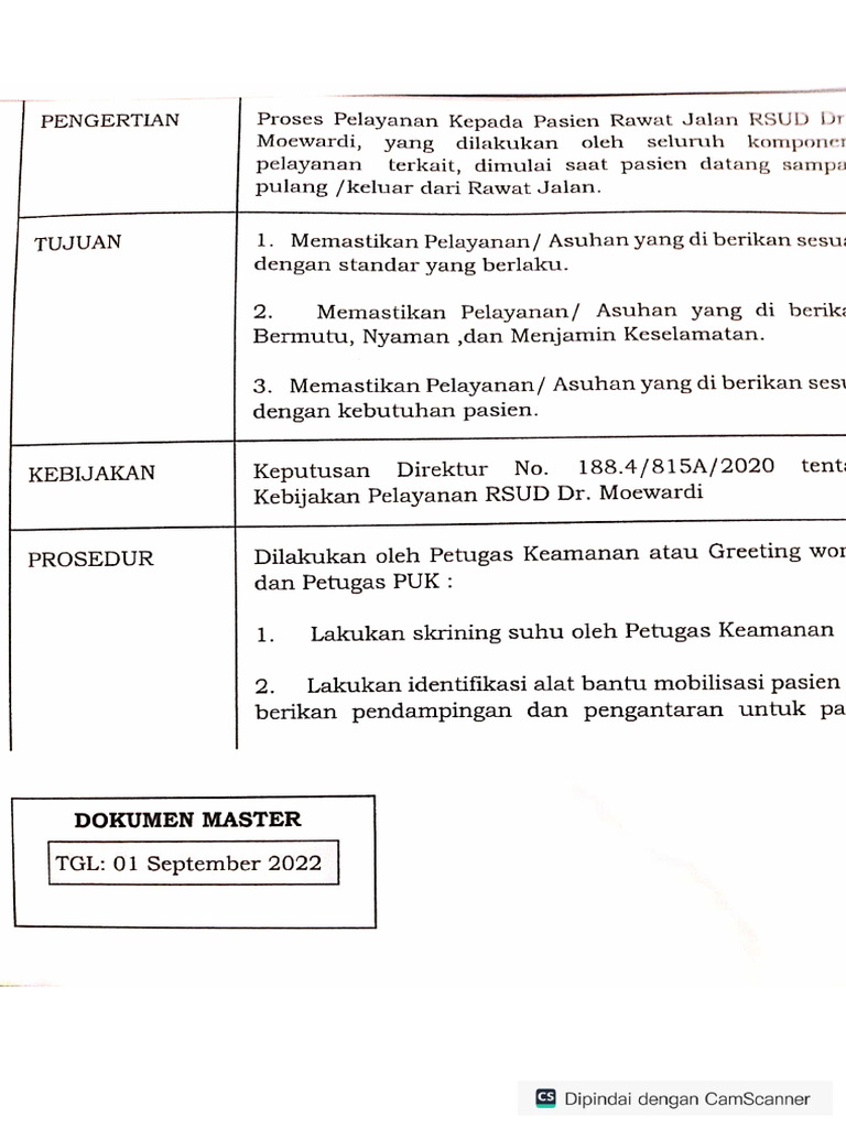 Alur Pasien Rajal | PDF