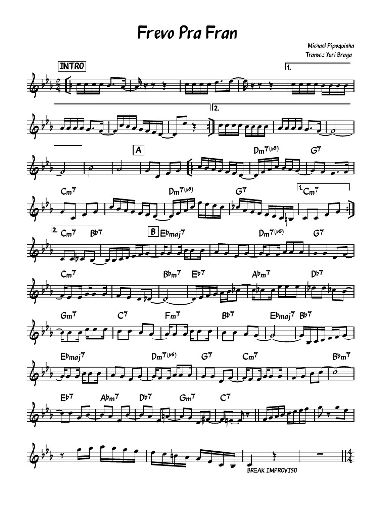 Frevo Pra Fran (Michael Pipoquinha) - C | PDF