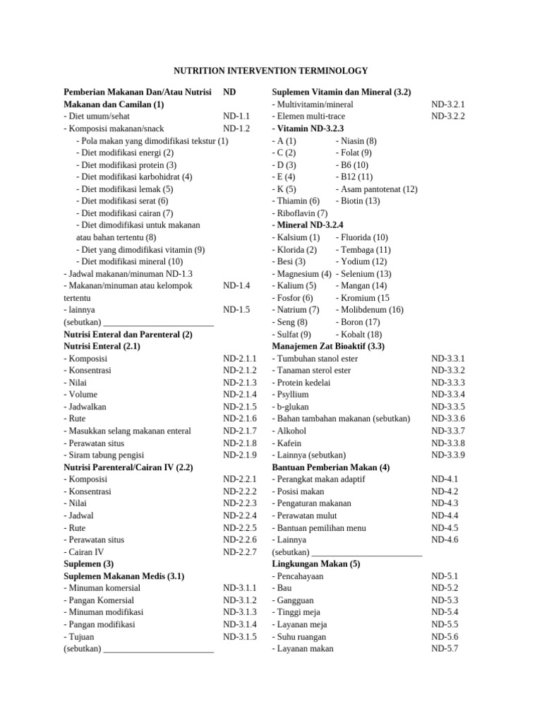 Terminologi Intervensi | PDF