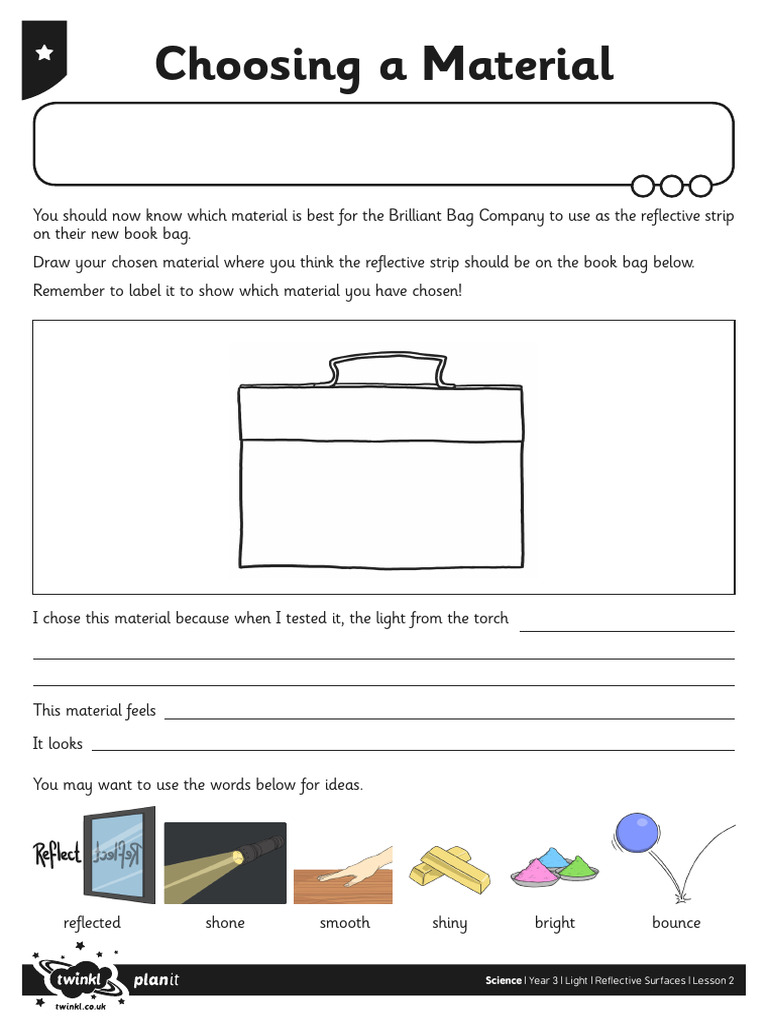 Activity Sheet Choosing A Material | PDF