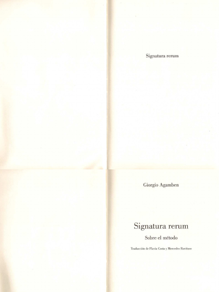 Signatura Rerum: Filosofía y Método | PDF | Traducciones