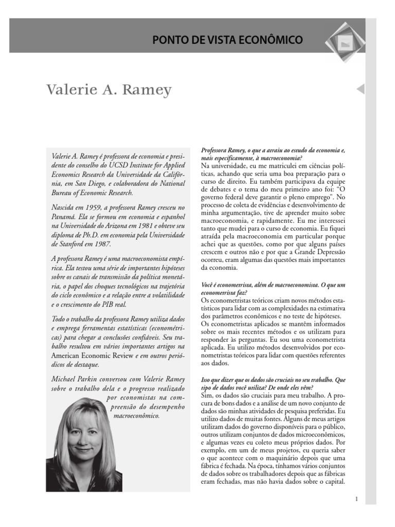 Entrevista Valerie Ramey | PDF | Economia | Macroeconomia