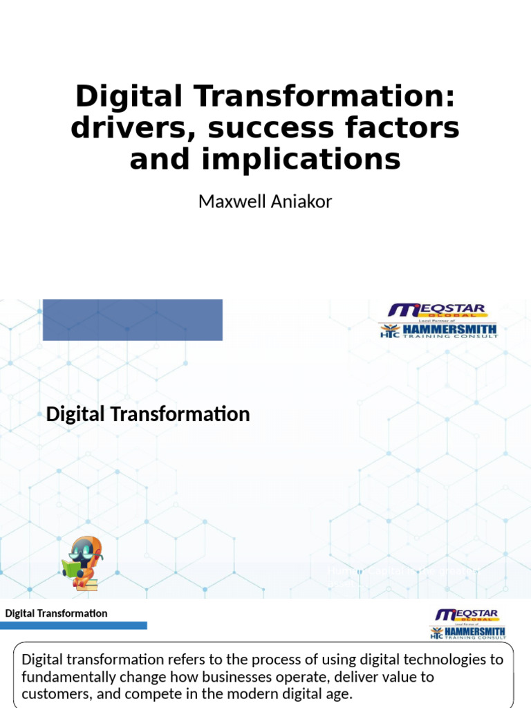 Digital Transformation Drivers, Success Factors and Implications | PDF ...