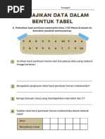 SOAL Kelas 3 MATEMATIKA DATA DALAM TABEL | PDF