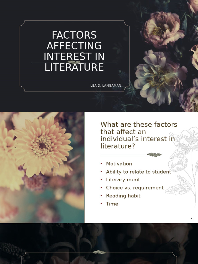 Factors Affecting Interest in Literature | PDF