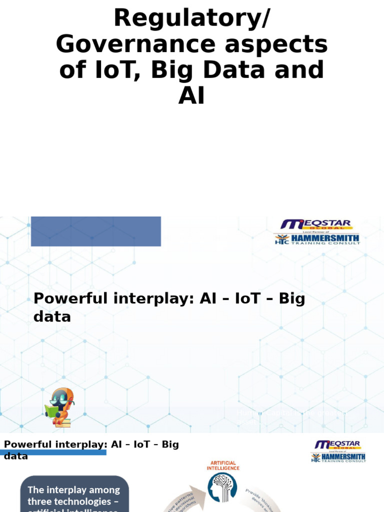 Regulatory Governance aspects of IoT, Big Data and AI | PDF | Artificial Intelligence ...
