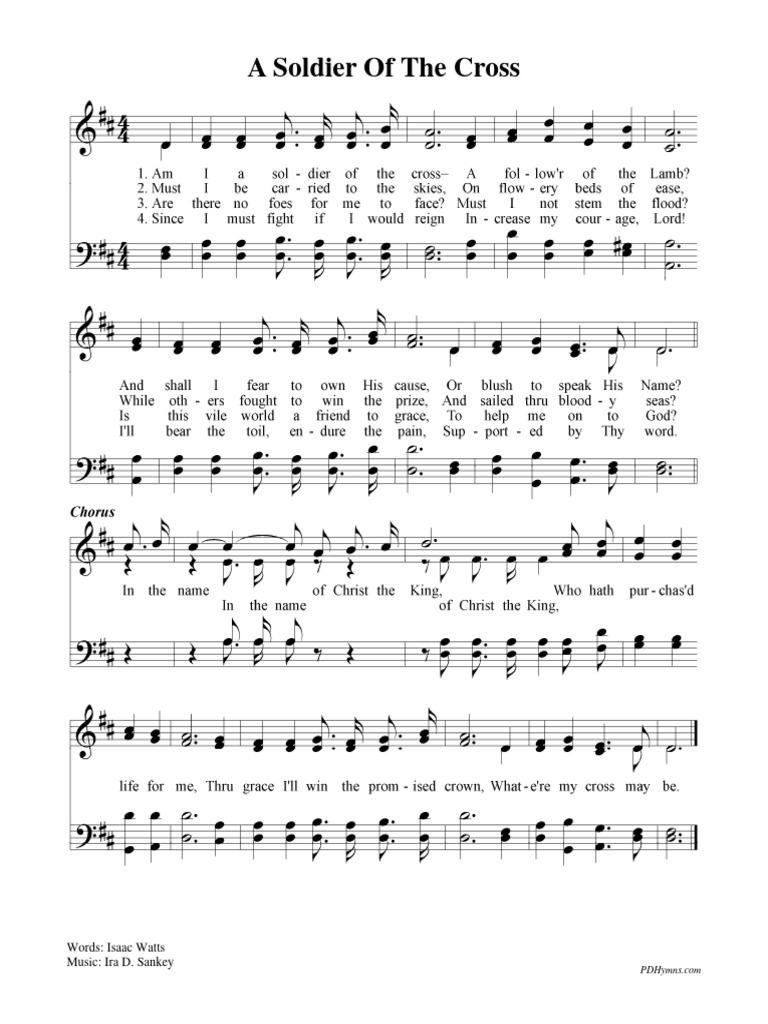 A Soldier Of The Cross Hymn | PDF