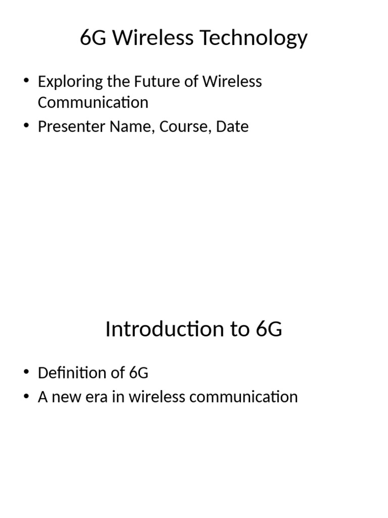 Future of 6G Wireless Technology | PDF