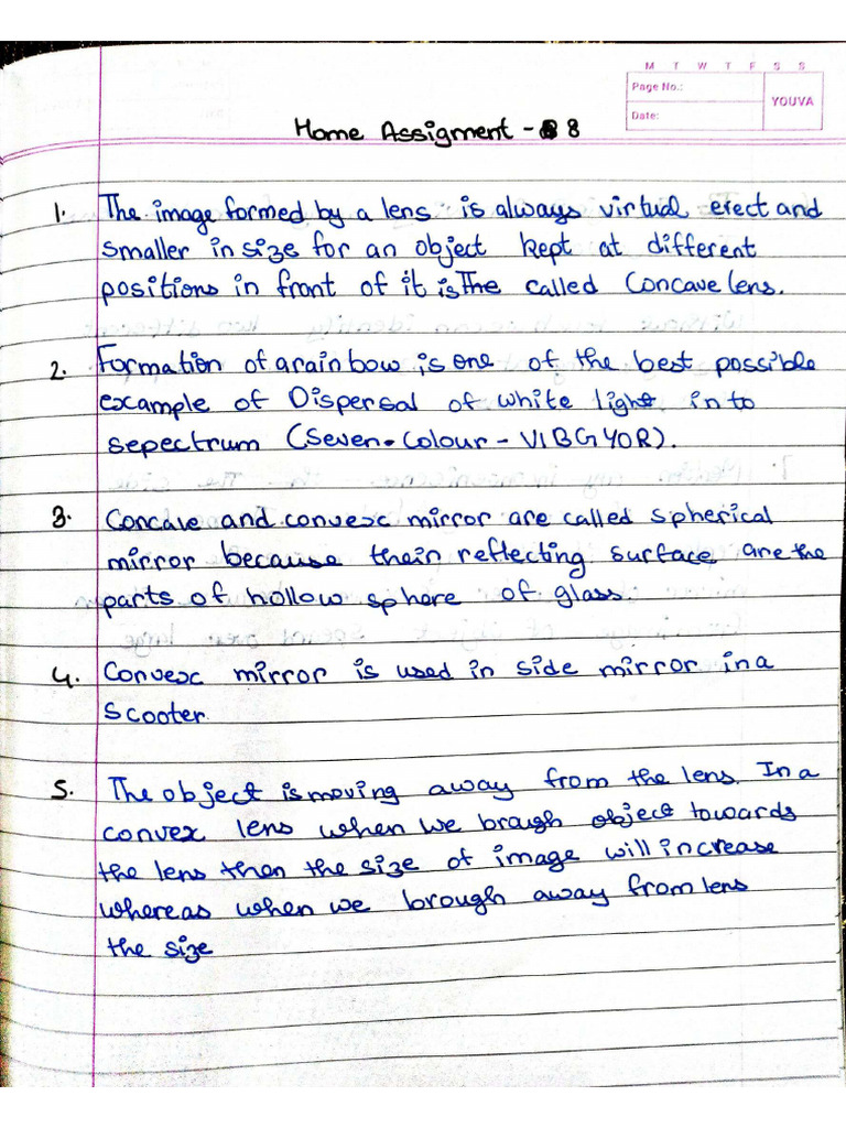 Science Home Assignment 8 | PDF