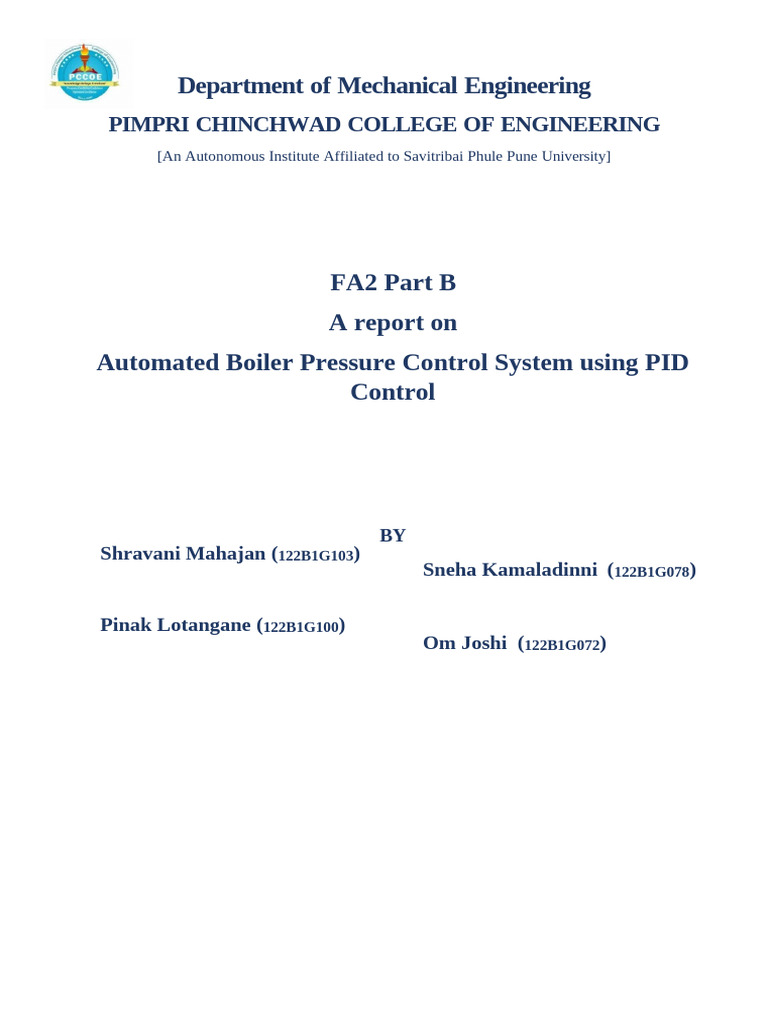 Automated Boiler Pressure Control System Using PID - 250416 - 144330 | PDF | Applied Mathematics ...