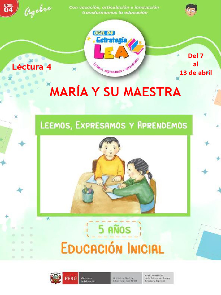 Maria y Su Maestra Hablan 5 Años | PDF