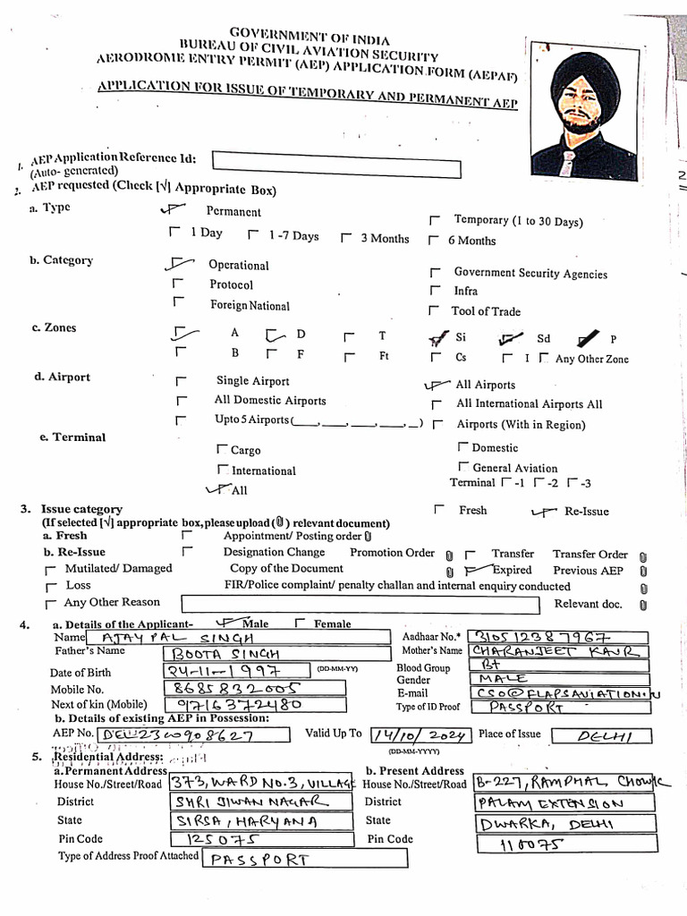 Ajaypal Aep Form Nov24 | PDF