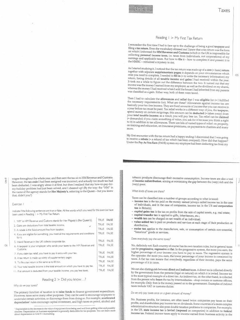 Beck Unit 8 Taxes | PDF