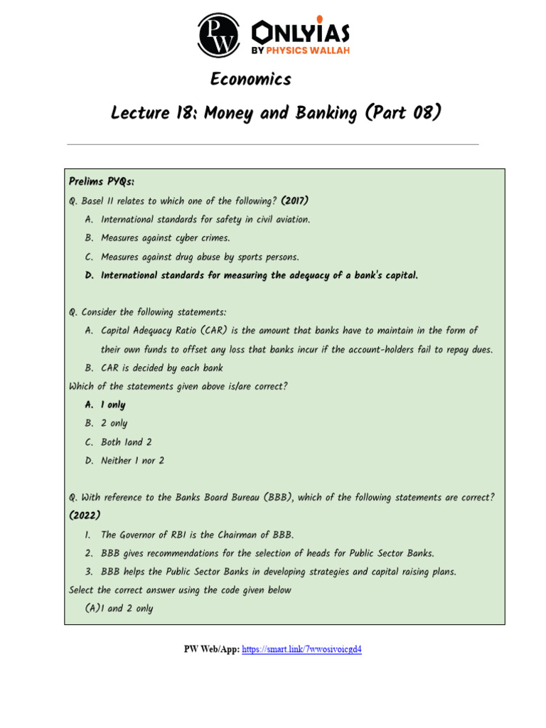 67d8e88c461396e676821d39 - ## - Money and Banking (Part 08) 18 - Daily ...