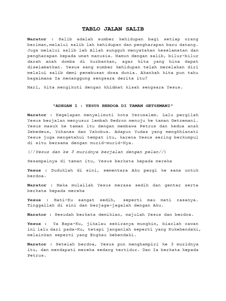 Teks Tablo Jalan Salib Yesus | PDF