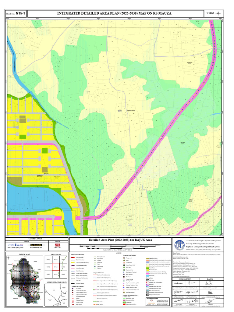 Integrated Detailed Area Plan (2022-2035) Map On Rs Mauza | PDF