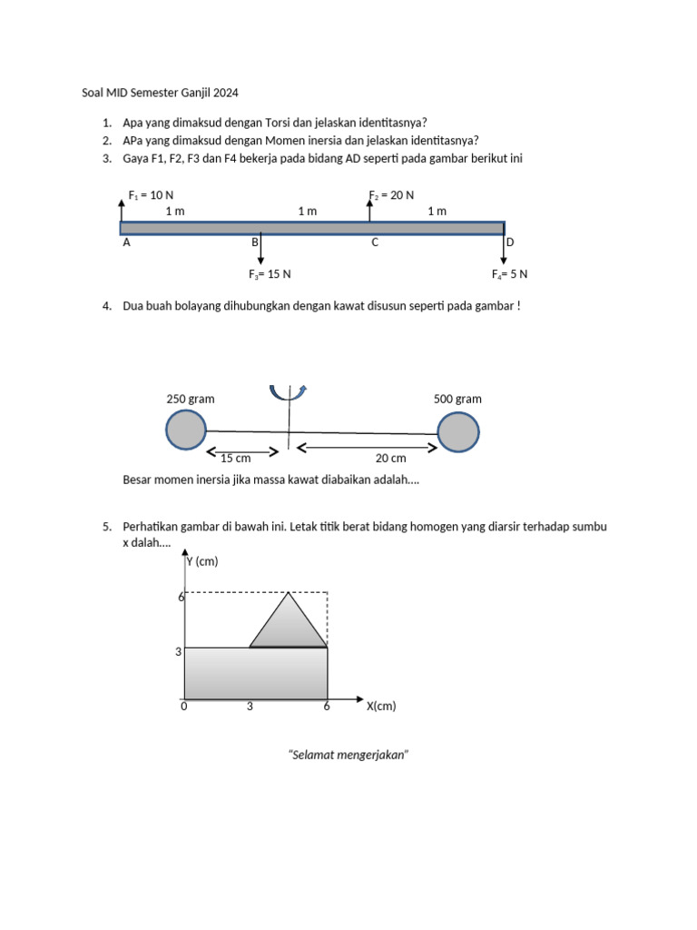 SOAL MID FISIKA XI Ganjil 2024 | PDF