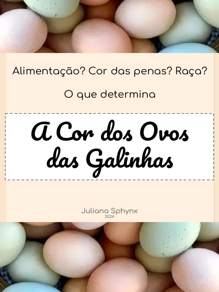 Cores dos Ovos de Galinhas e Raças | PDF | Frango | Cor