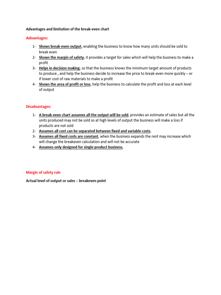 Advantages and Limitation of the Break 2 | PDF