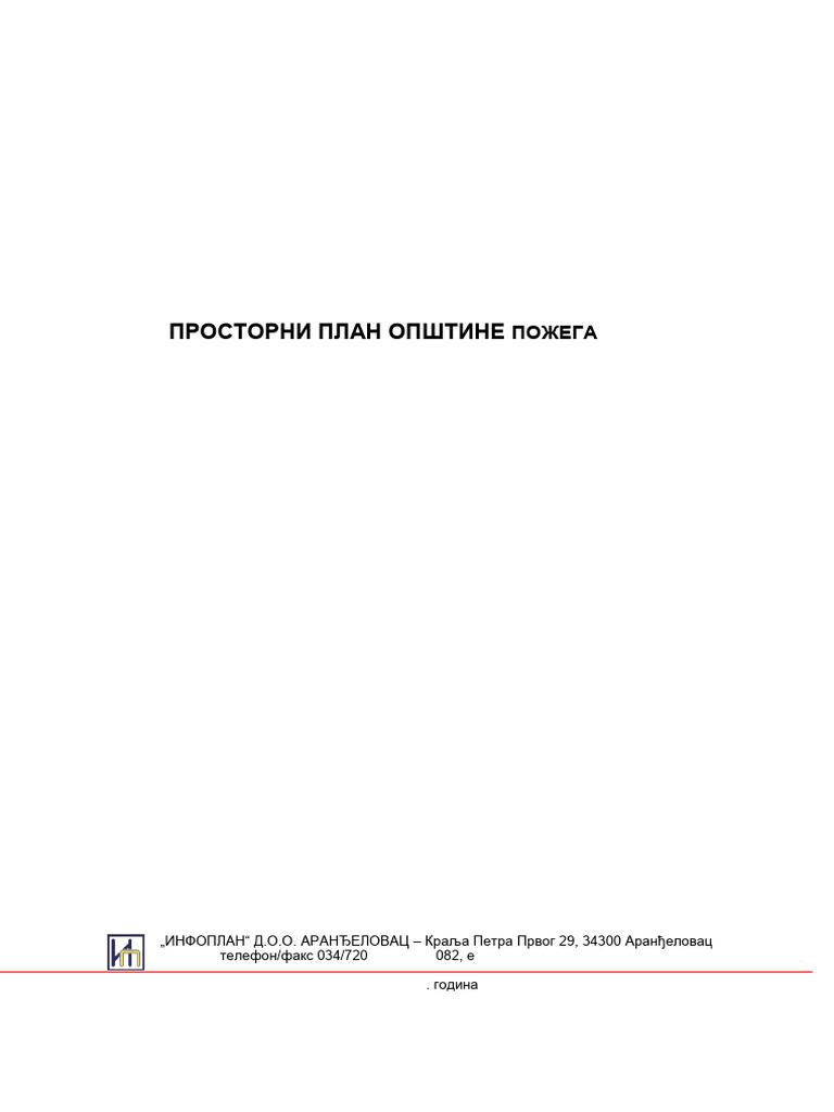 Prostorni Plan - Tekst | PDF