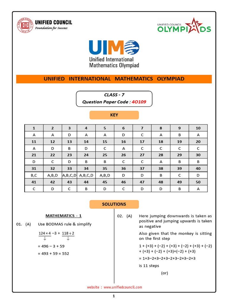 CL - 7 - UIMO-2024-Paper-4O109 Key | PDF | Area | Euclidean Plane Geometry