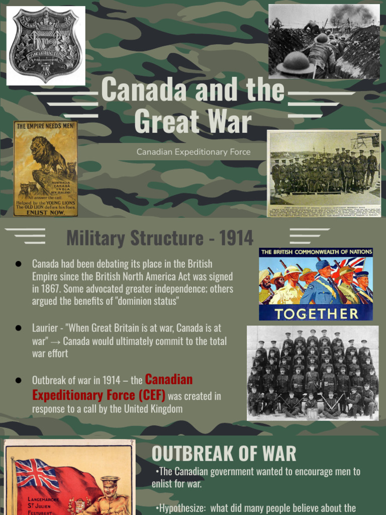 Canada and The Great War (CEF) and Marginalized Groups | PDF | Canada ...