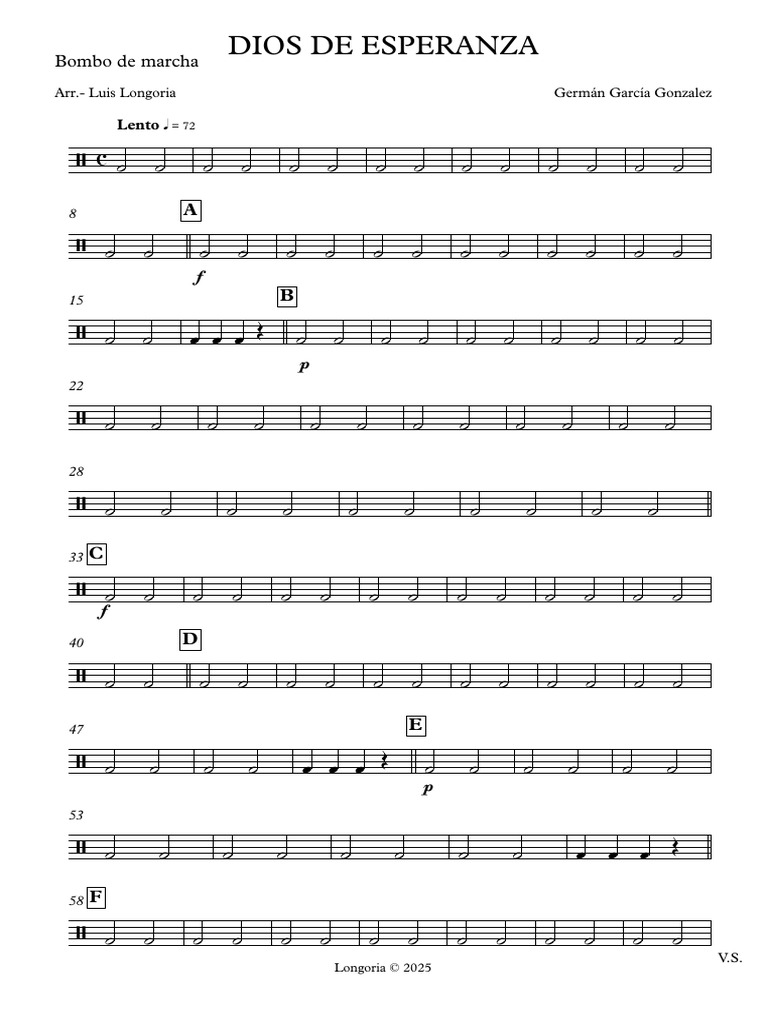 DIOS DE ESPERANZA JJMM - Bombo de marcha | PDF