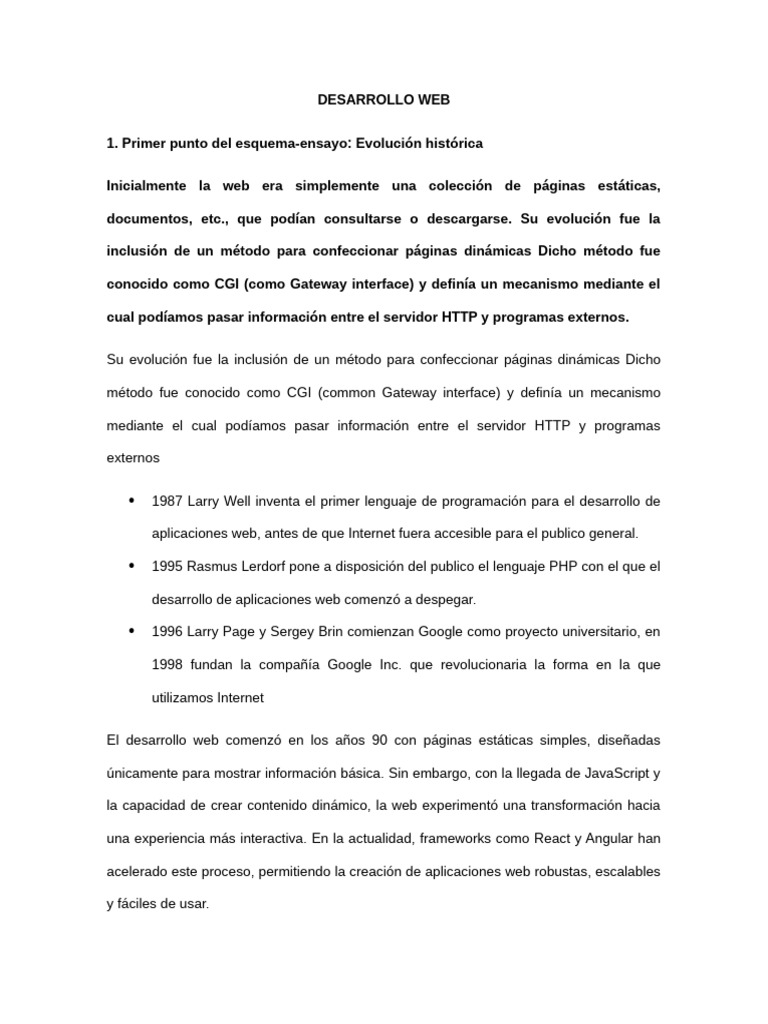 Desarrollo Web | PDF | Desarrollo web | Red mundial