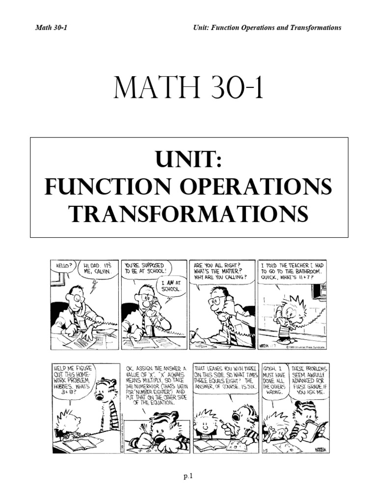 Function Operations and Transformations Guide | PDF | Function ...