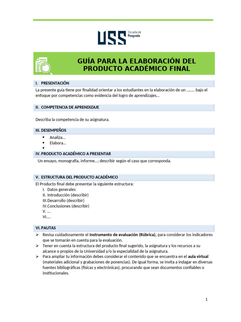 Guía PAF Ejemplo | PDF