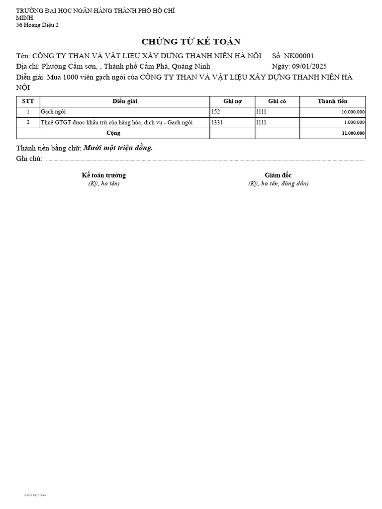 Chung tu ke toan Mau chi tiet | PDF